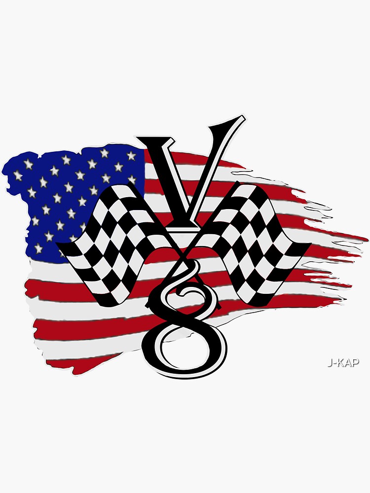 "American muscle V8 symbol " Sticker for Sale by J-KAP | Redbubble
