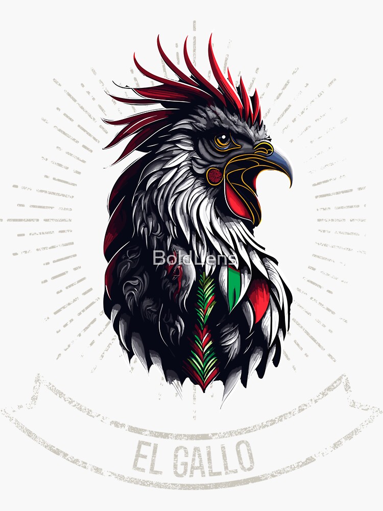"El Gallo (The Rooster)" Sticker for Sale by BoldLens | Redbubble