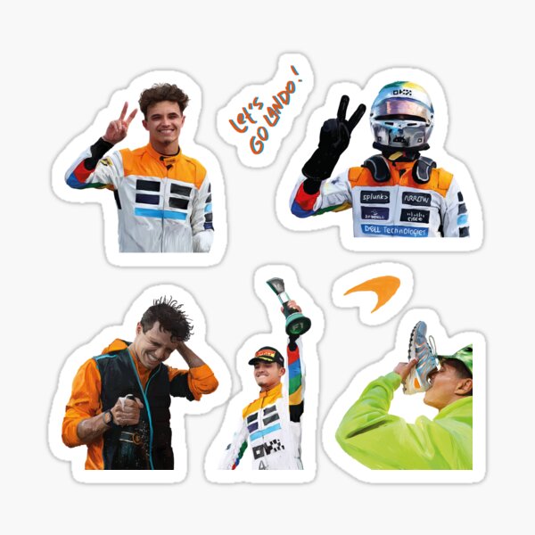 "Stickers Lando Norris Podium Silvertone" Sticker by Fiorella Masiello ...