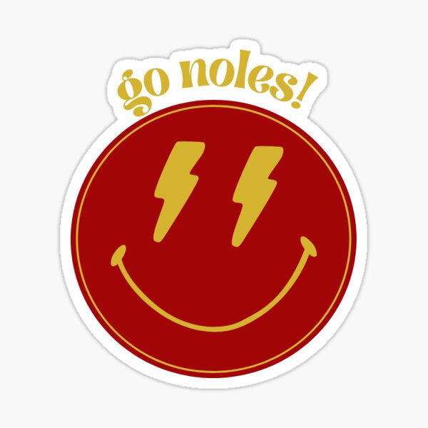 "Go Noles Smiley Face" Sticker for Sale by OscarAndOphelia | Redbubble