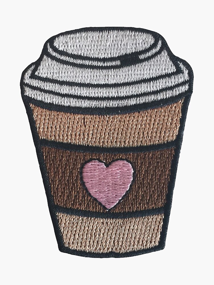 "Coffee Cup Patch" Sticker by livpaigedesigns | Redbubble