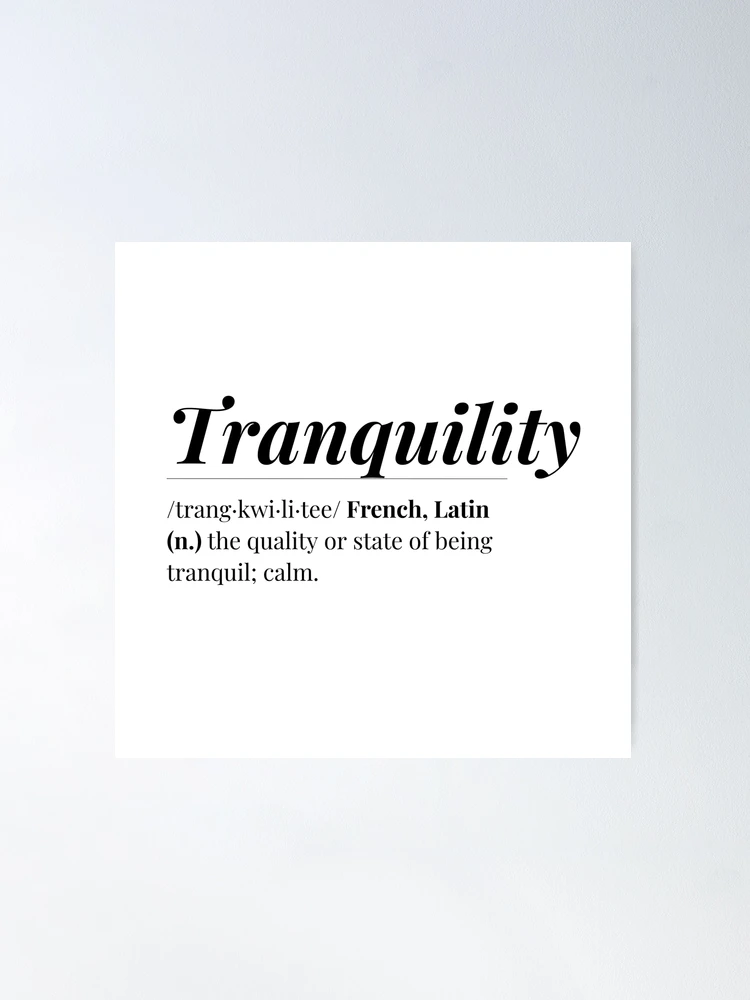Tranquility Word