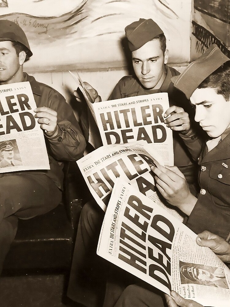 "Hitler is Dead! Graphic " Greeting Card for Sale by connormur | Redbubble