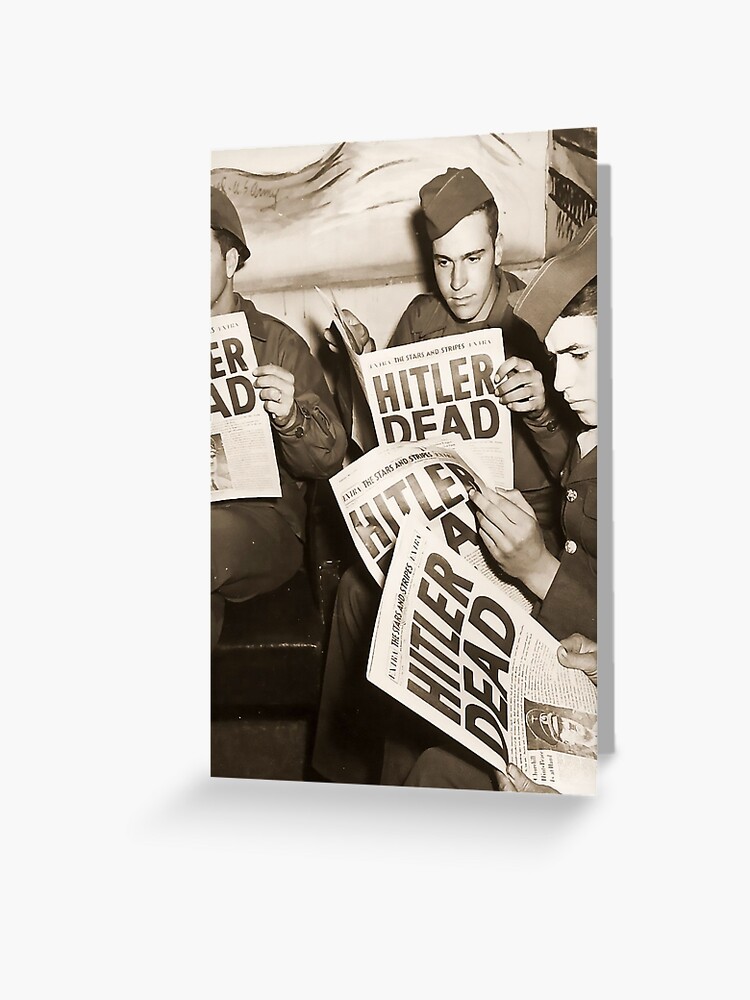 "Hitler is Dead! Graphic " Greeting Card for Sale by connormur | Redbubble