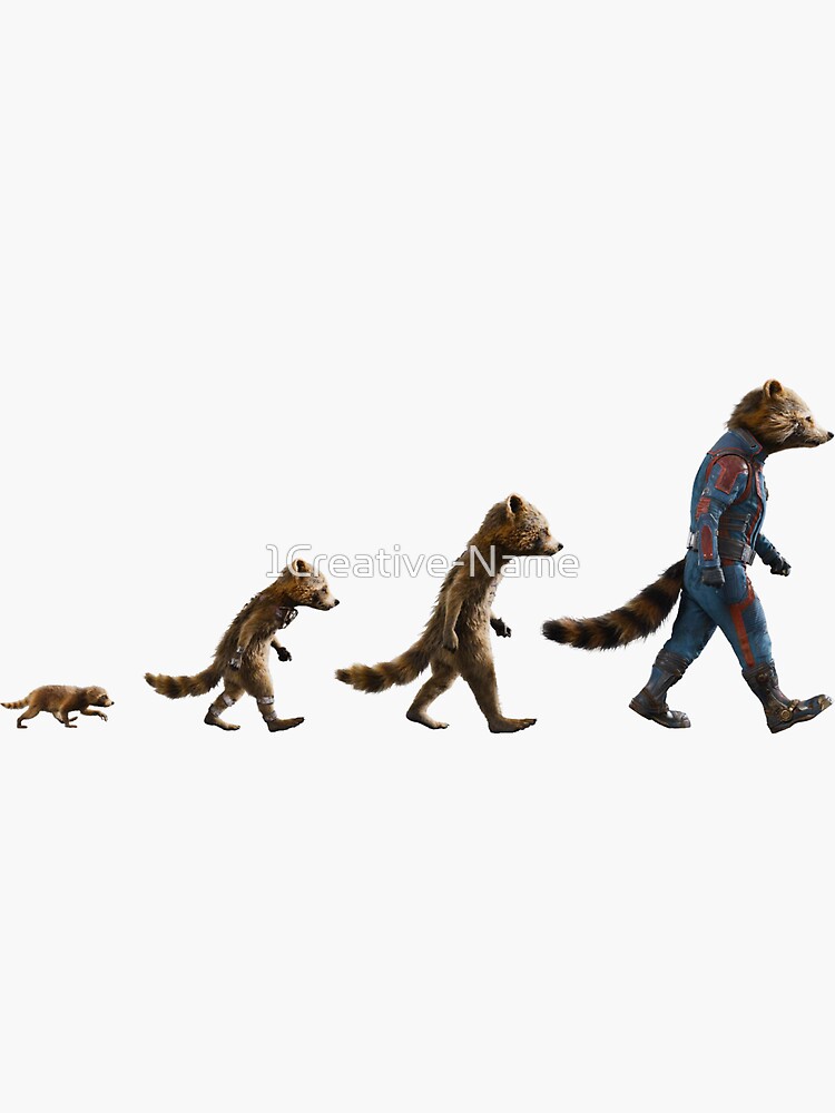 "Rocket Raccoon " Sticker for Sale by 1Creative-Name | Redbubble