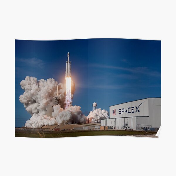 Spacex Falcon Heavy Posters | Redbubble