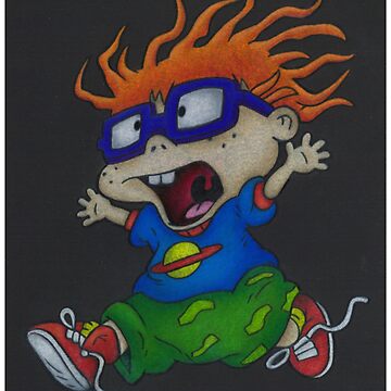"Chuckie Finster Rugrats Colored Pencil Drawing Nickelodeon " Sticker ...