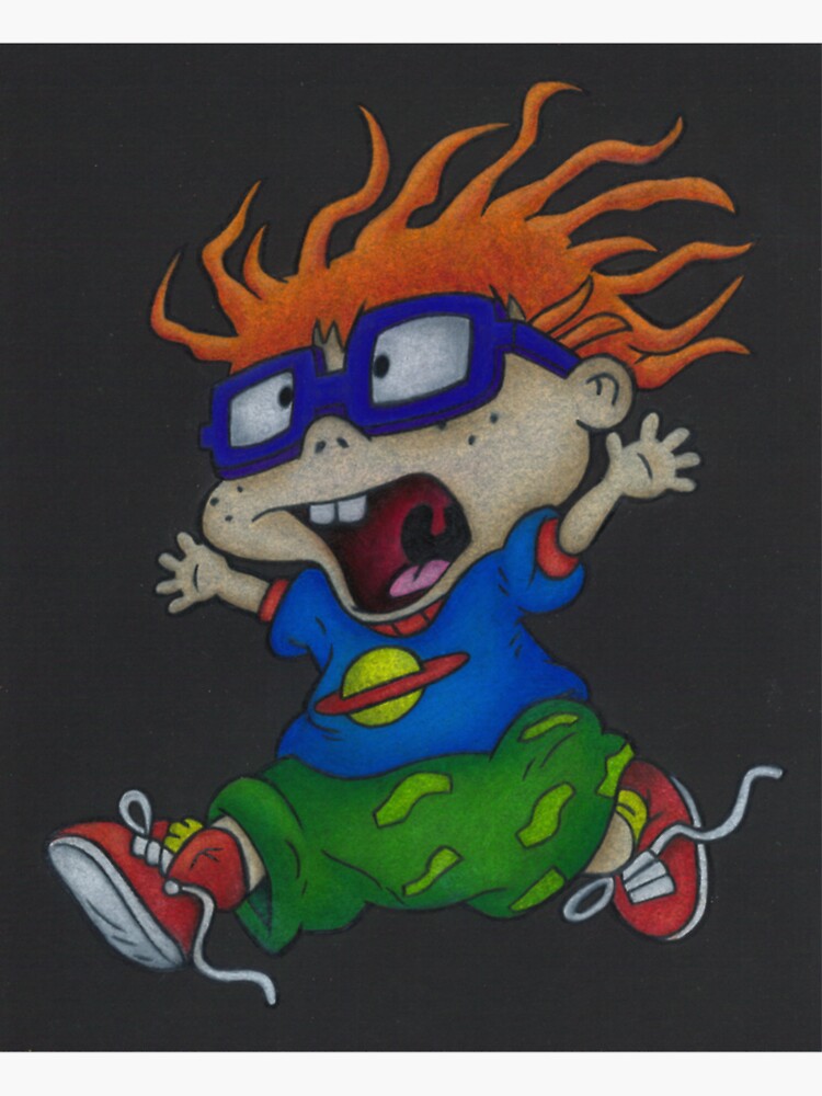 "Chuckie Finster Rugrats Colored Pencil Drawing Nickelodeon " Sticker ...