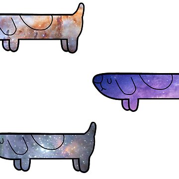 "Space Long Dog Sticker Pack" Sticker for Sale by SpaceyKacey91 | Redbubble