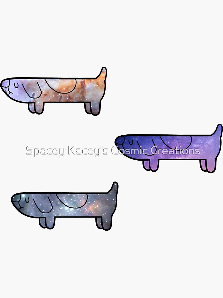 "Space Long Dog Sticker Pack" Sticker for Sale by SpaceyKacey91 | Redbubble