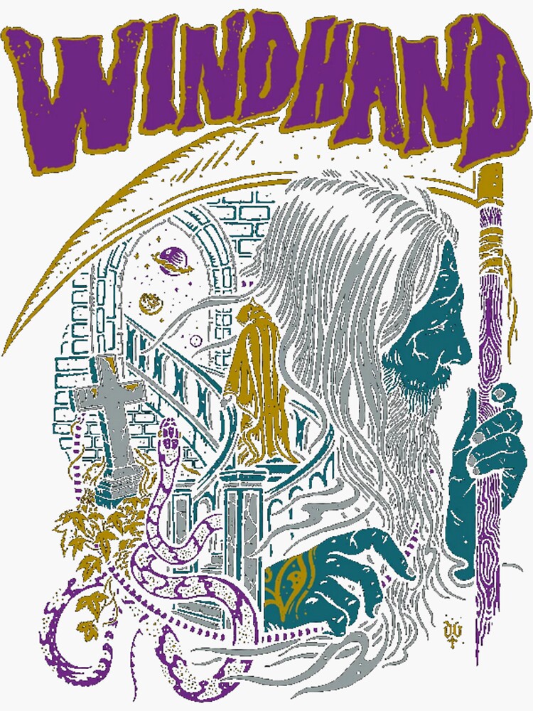 "WINDHAND BAND" Sticker for Sale by jroskavana | Redbubble