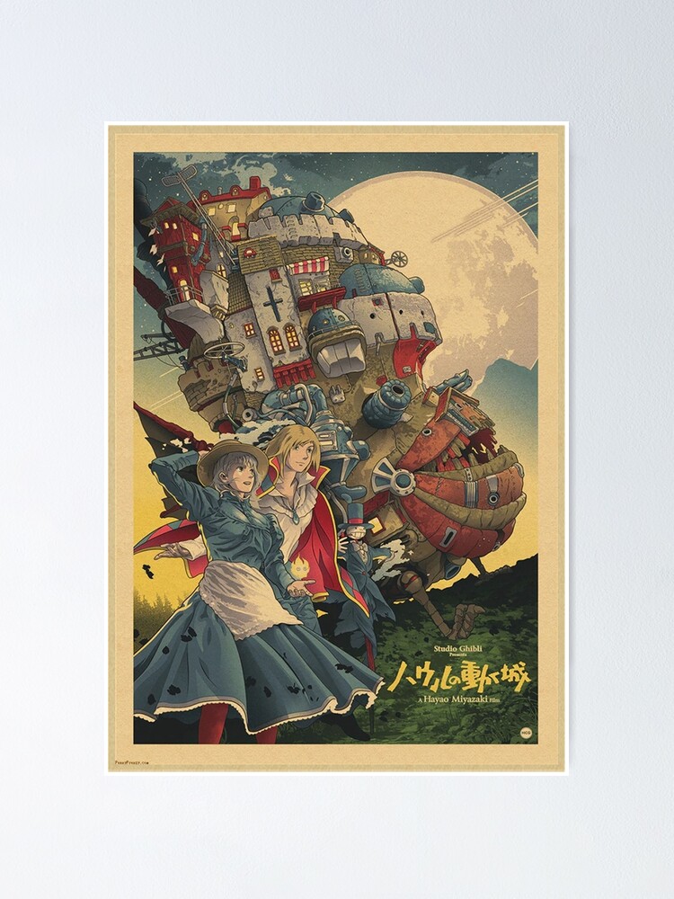 "Howl Moving Castle" Poster for Sale by genevipitman | Redbubble