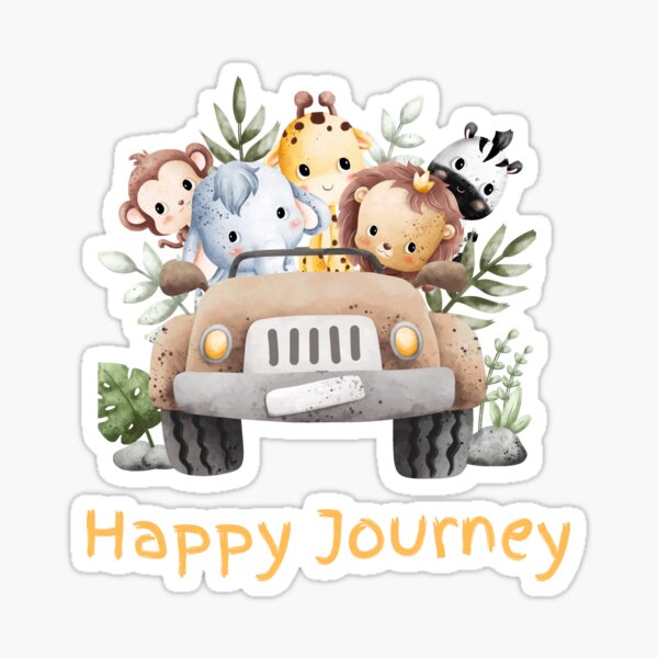 "Happy Journey" Sticker for Sale by Aarakaruturi | Redbubble