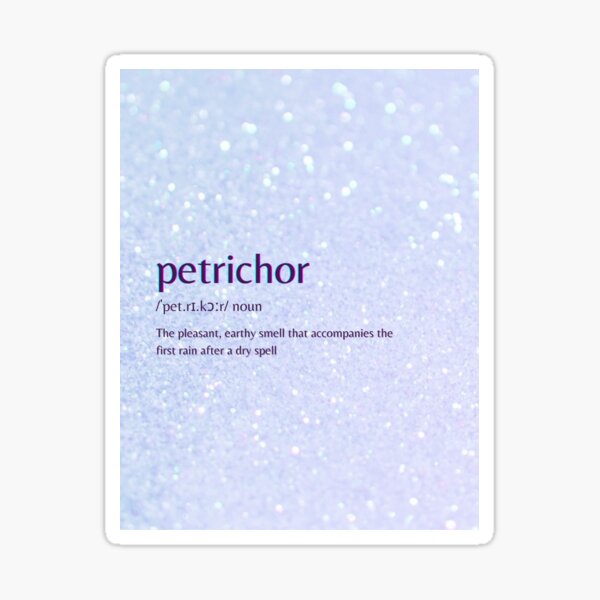 "Petrichor definition Word definition Dictionary entry" Sticker for ...