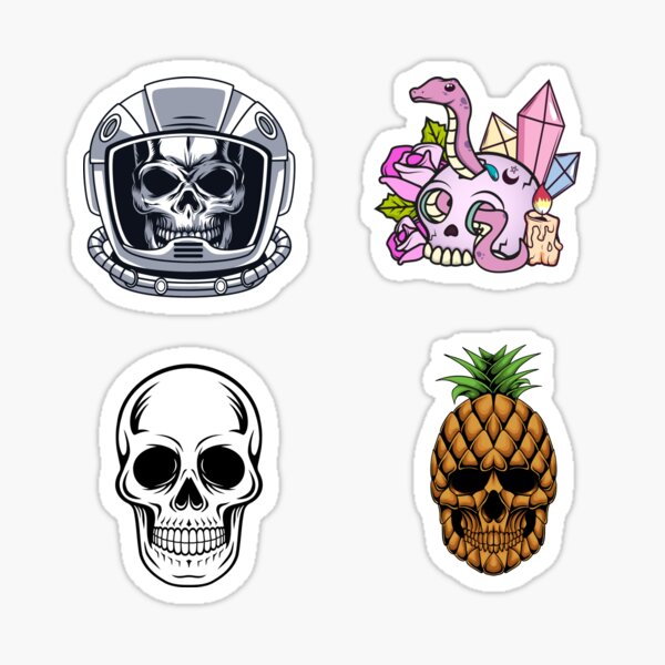 "Skull Heads Sticker Pack" Sticker for Sale by Ilustro | Redbubble