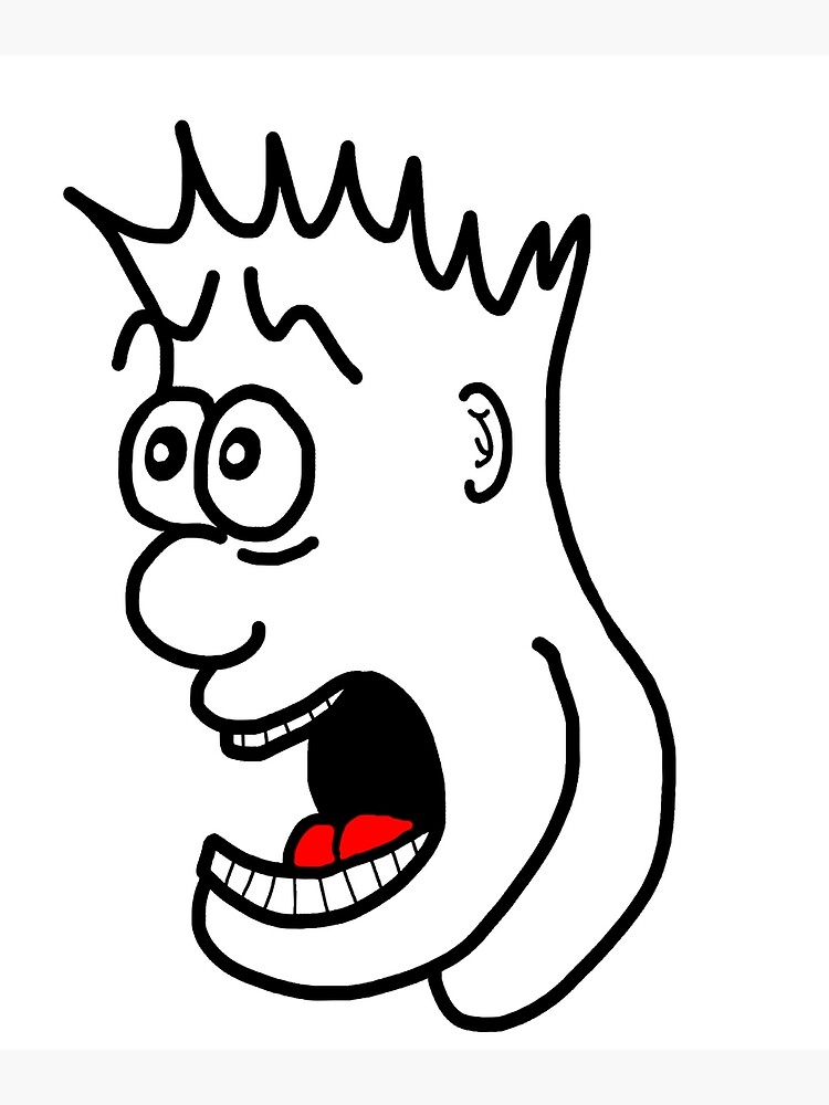 "Cartoon Screaming Head" Poster for Sale by markmcelroy | Redbubble