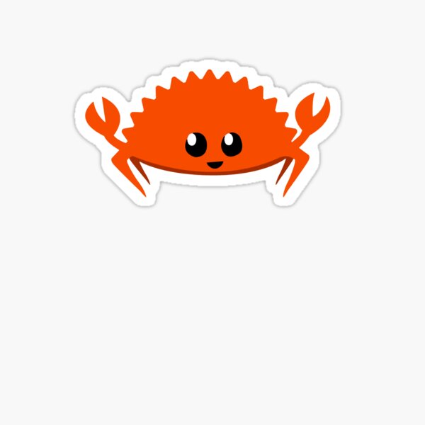 Nerdy Happy Ferris The Rustacean Rust Computer Programming Language Computer Geek Sticker For
