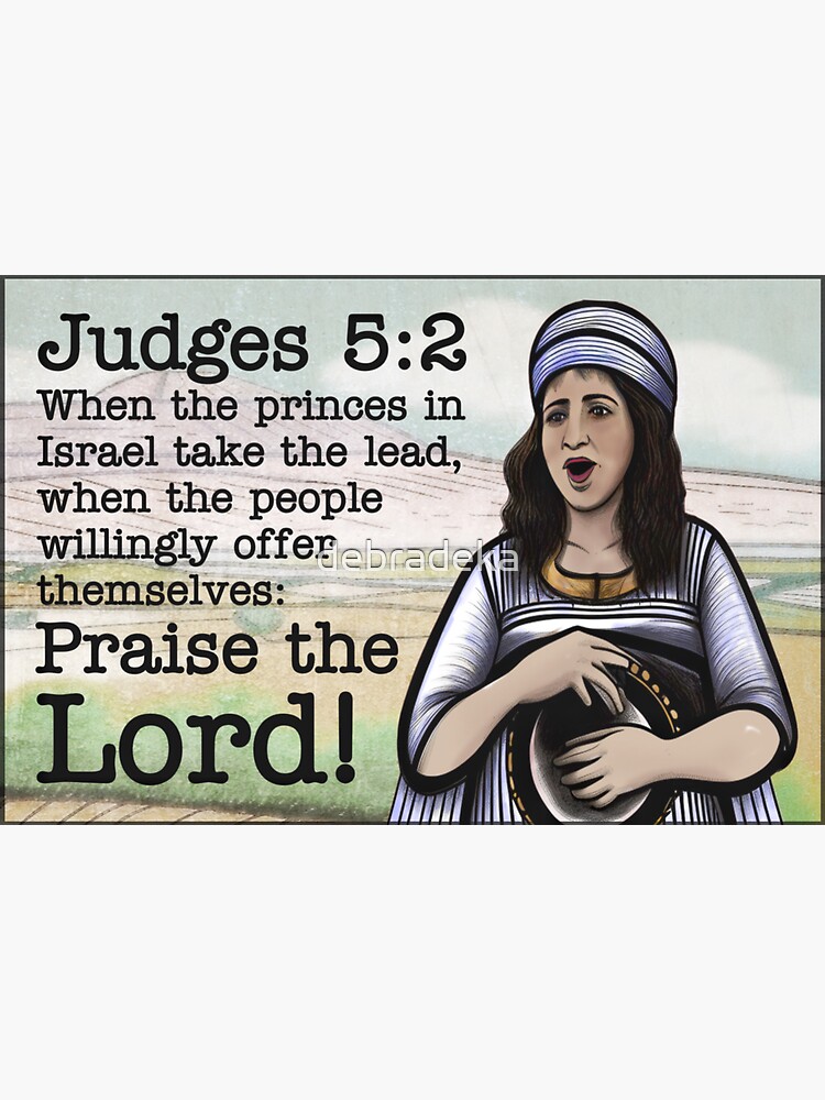 "Judges 5:2" Sticker for Sale by debradeka | Redbubble
