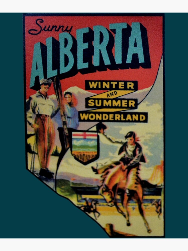 "Alberta AB Canada Vintage Travel Decal " Poster for Sale by DritiMaloy ...