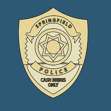 "Springfield Police: Cash Bribes Only" Sticker for Sale by cubiclecoma ...