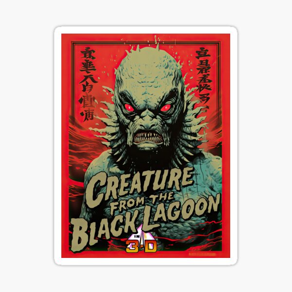 "Creature from the black Lagoon Japanese" Sticker for Sale by ...