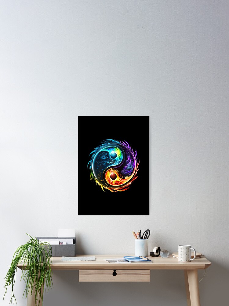 "Yin yang, symbol, elements, Tao, polarity, daoism" Poster for Sale by ...