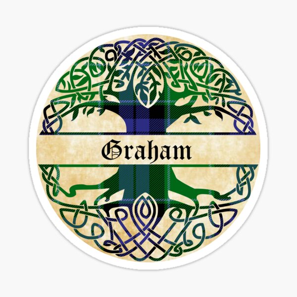 "Graham Tree of Life Clan Scottish Surname tartan" Sticker for Sale by ...