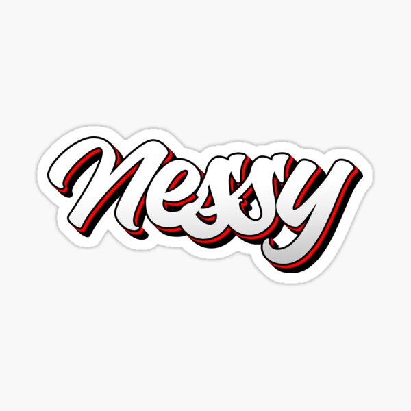 "Retro Nessy Name Label" Sticker for Sale by NafilNafiz | Redbubble