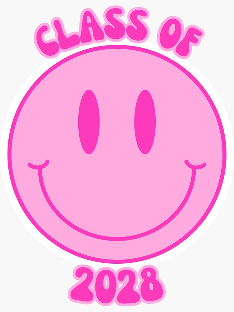 "Class of 2028 Smiley Face" Sticker for Sale by OscarAndOphelia | Redbubble