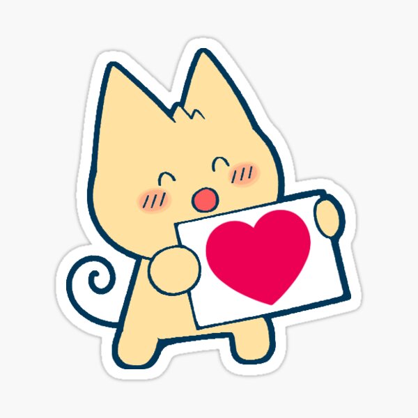 "LOVE MOGE" Sticker for Sale by funamusea | Redbubble