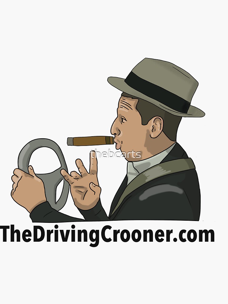 "The Driving Crooner" Sticker for Sale by thebcarts | Redbubble