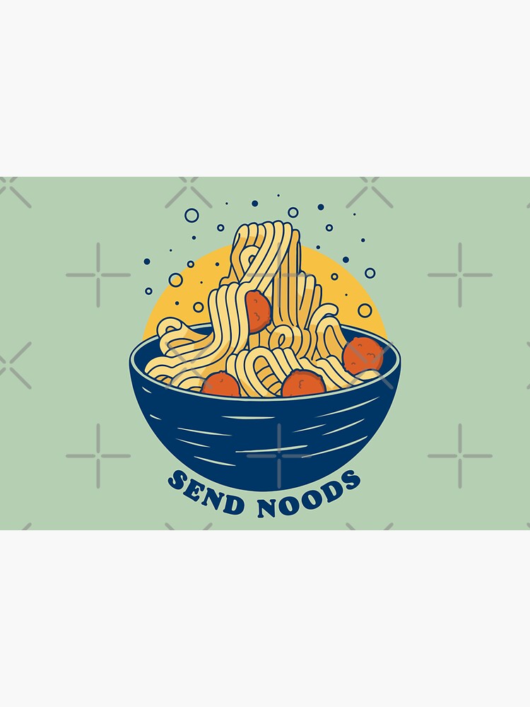 "Send Noods Pasta Noodle Graphic" Sticker for Sale by Jselz | Redbubble