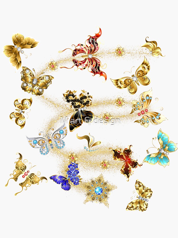 "Butterfly flow" Sticker for Sale by Mayuree Phothong | Redbubble