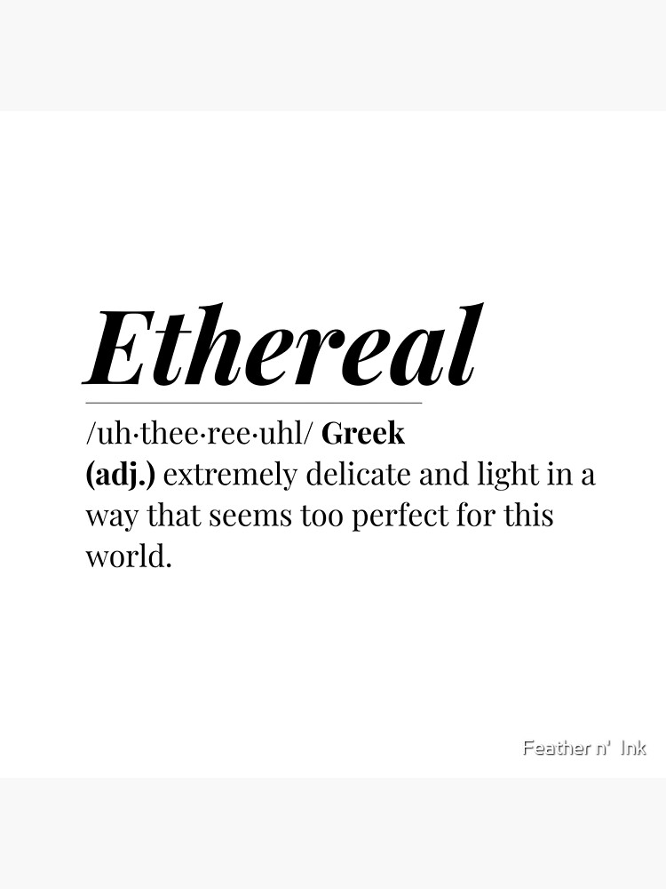 Ethereal Word Definition Poster