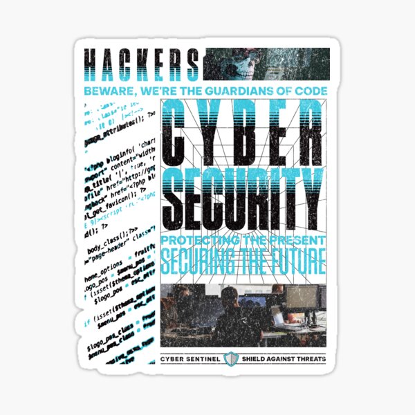"Cybersecurity | Hacker | Vintage Style" Sticker for Sale by Tee ...