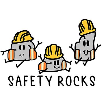"Safety Rocks" Sticker for Sale by Rooftop CL | Redbubble