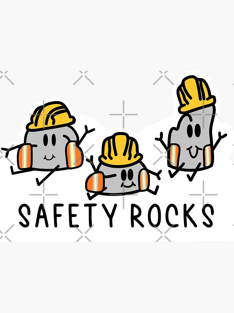 "Safety Rocks" Sticker for Sale by Rooftop CL | Redbubble