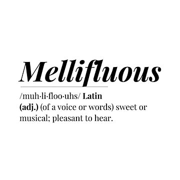 "Mellifluous Word Definition " Essential T-Shirt for Sale by ...
