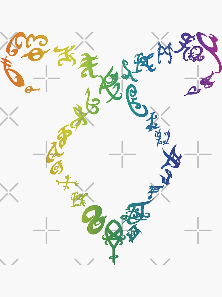 "Shadowhunters rune - angelic power rune shape with rune (colours ...