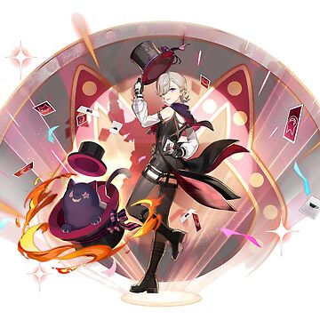 Pegatina for Sale con la obra «Genshin Impact Lyney Burst Splash Art ...