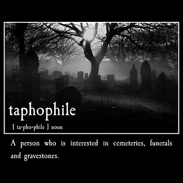 "taphophile" Sticker for Sale by DeviousMikey | Redbubble