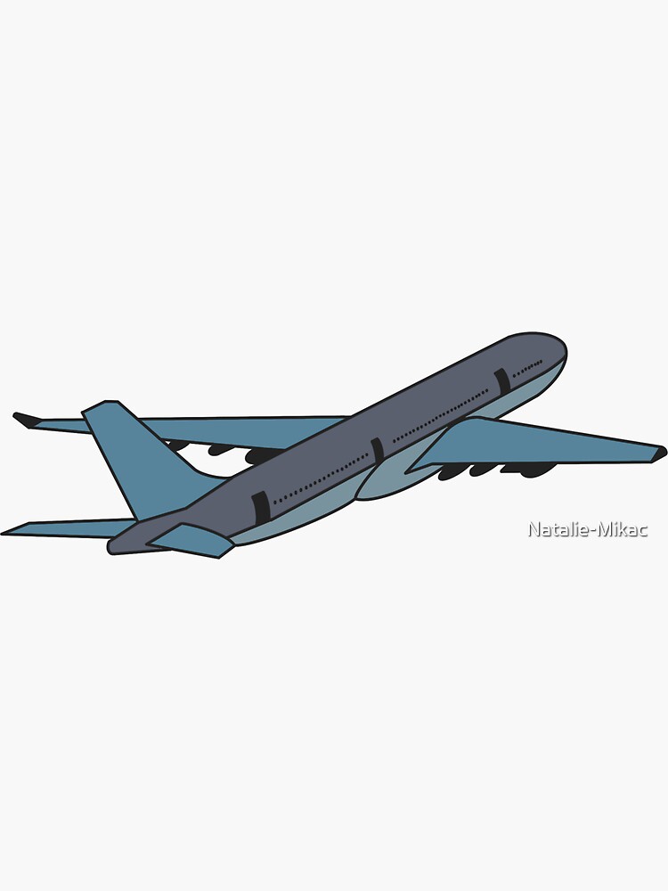 "Plane (travel sticker)" Sticker for Sale by Natalie-Mikac | Redbubble