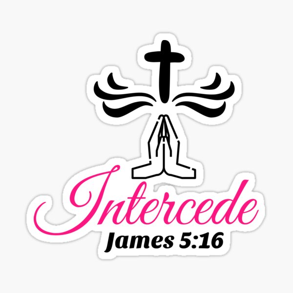 "Intercede praying hands (pink) T-Shirt Sticker by Vocalteez" Sticker ...
