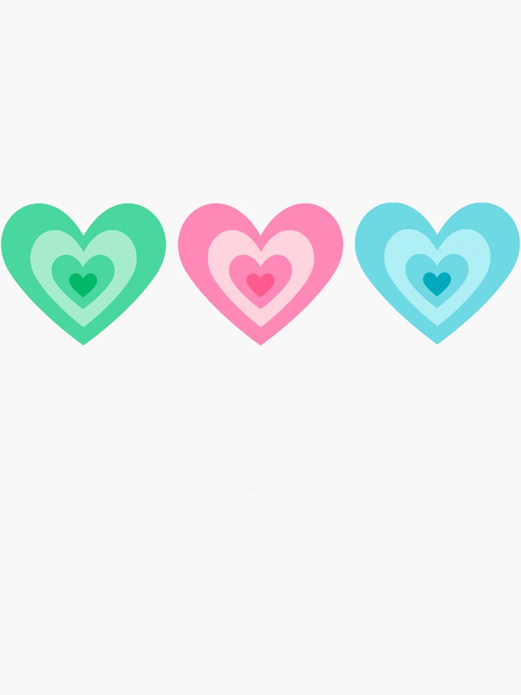 "POWERPUFF GIRLS HEARTS" Sticker for Sale by Mjesartz | Redbubble