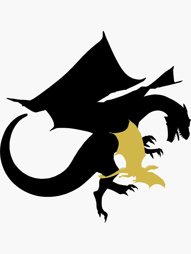 "Fourth Wing - Tairn & Andarna Silhouette " Sticker for Sale by ...