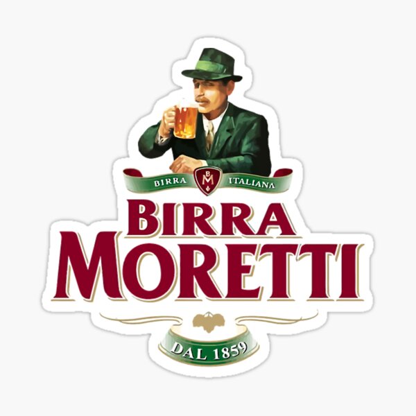 "birra moretti " Sticker for Sale by uobqpnnejb50 | Redbubble