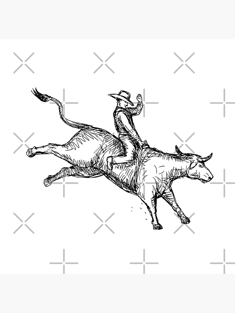 Rodeo Bull Simple Drawings