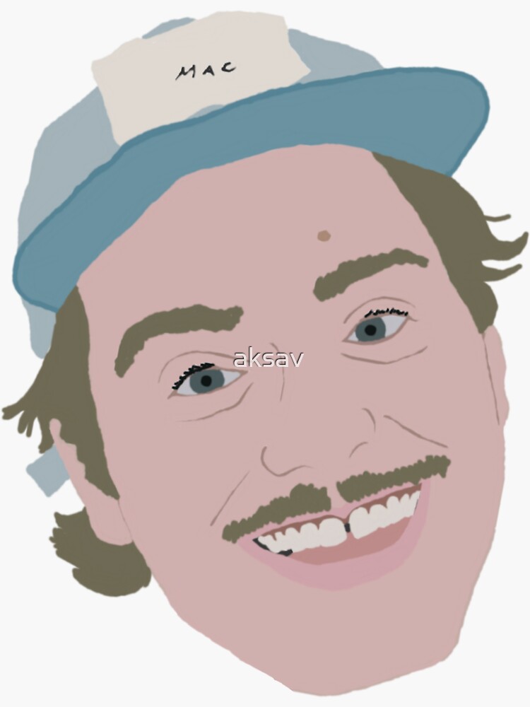 "mac demarco cartoon " Sticker for Sale by aksav | Redbubble