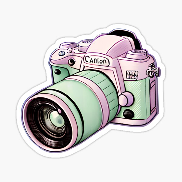 "Camera Sticker" Sticker for Sale by RBCoolMelt | Redbubble