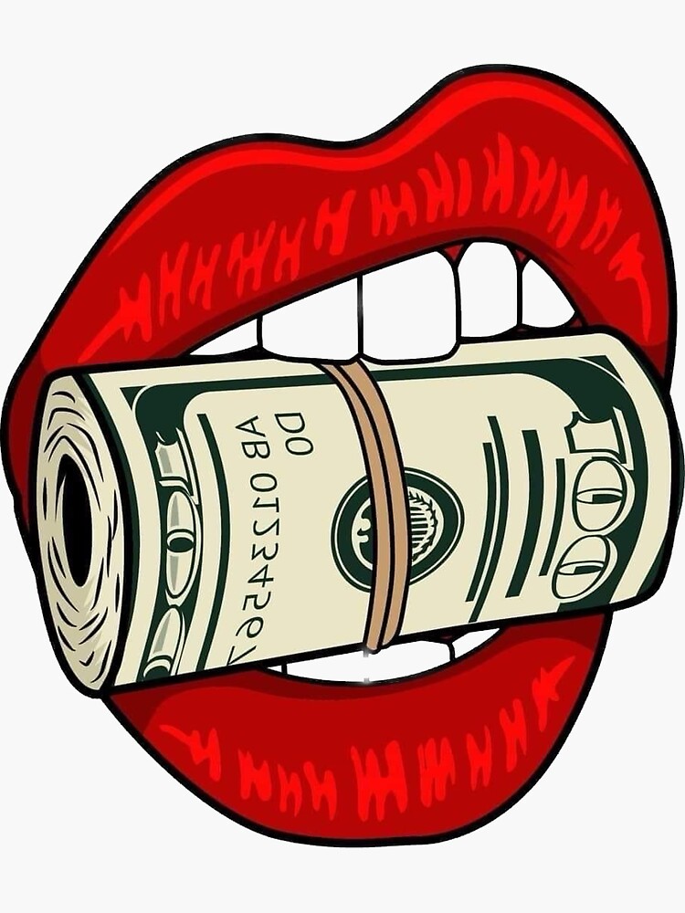 "Money Bite" Sticker for Sale by Doodle-Factory | Redbubble